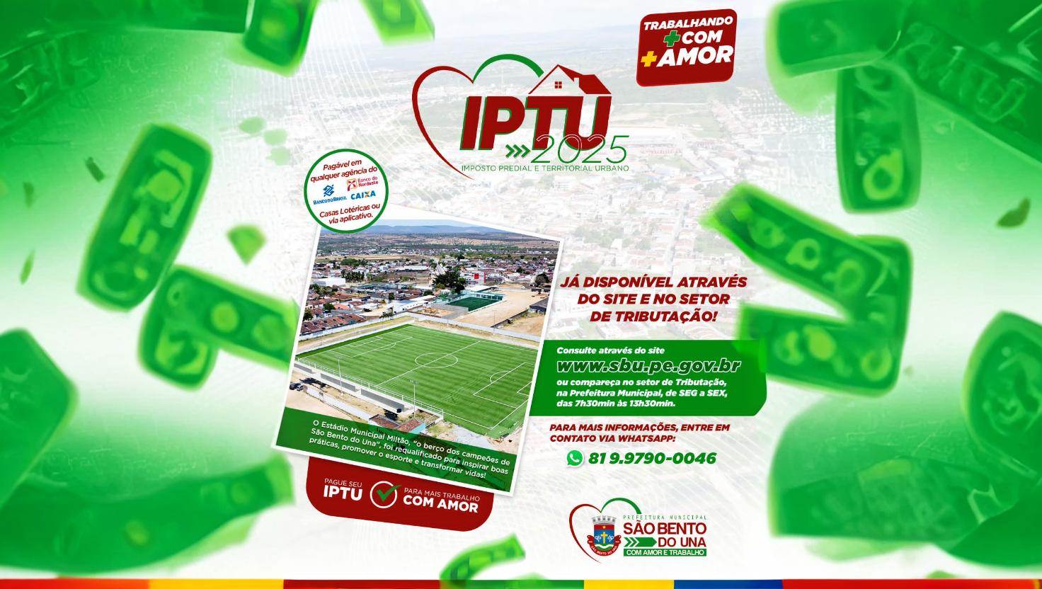 Prefeitura de São Bento do Una disponibiliza consulta do IPTU 2025 com ...